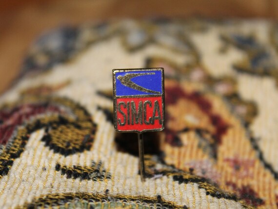 Vintage Simca enamel pin - automotive Advertising car… - Gem