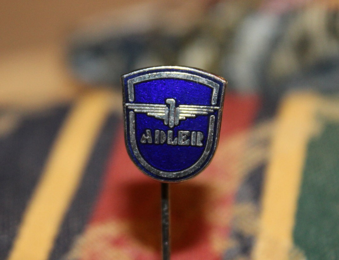 Adler Motorcycle Pin - Vintage German Enamel Motor Advertising Badge ...