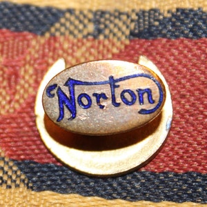 Original Norton Motorcycle Lapel Badge - 1930's Motor Advertising Badge ...