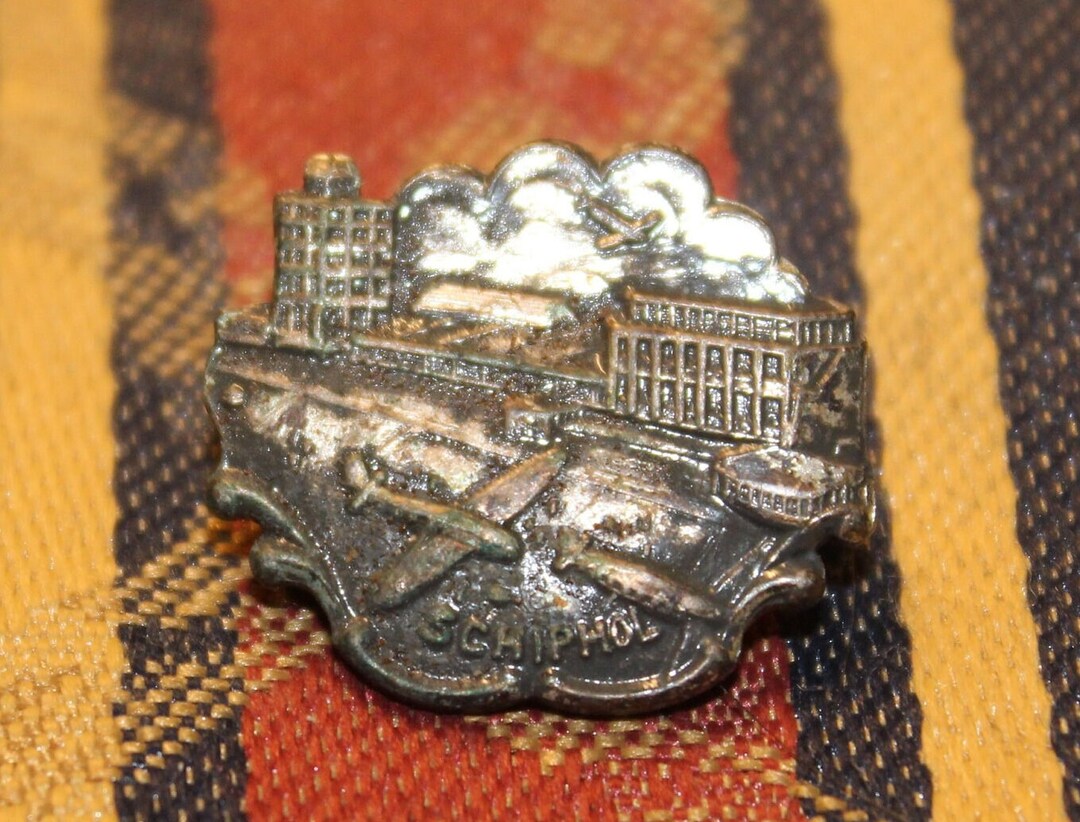 Vintage Schiphol Airport Pin - Dutch Amsterdam Aviation Promotional ...