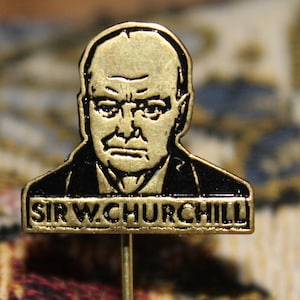 Winston Churchill Pin Political Badge - Vintage British Politics ...