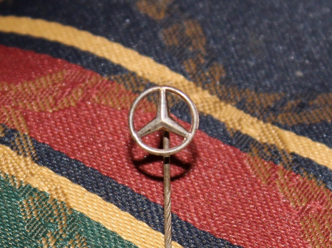 Vintage Mercedes Benz Automotive Pin Silver Star Motor Car Logo Emblem ...