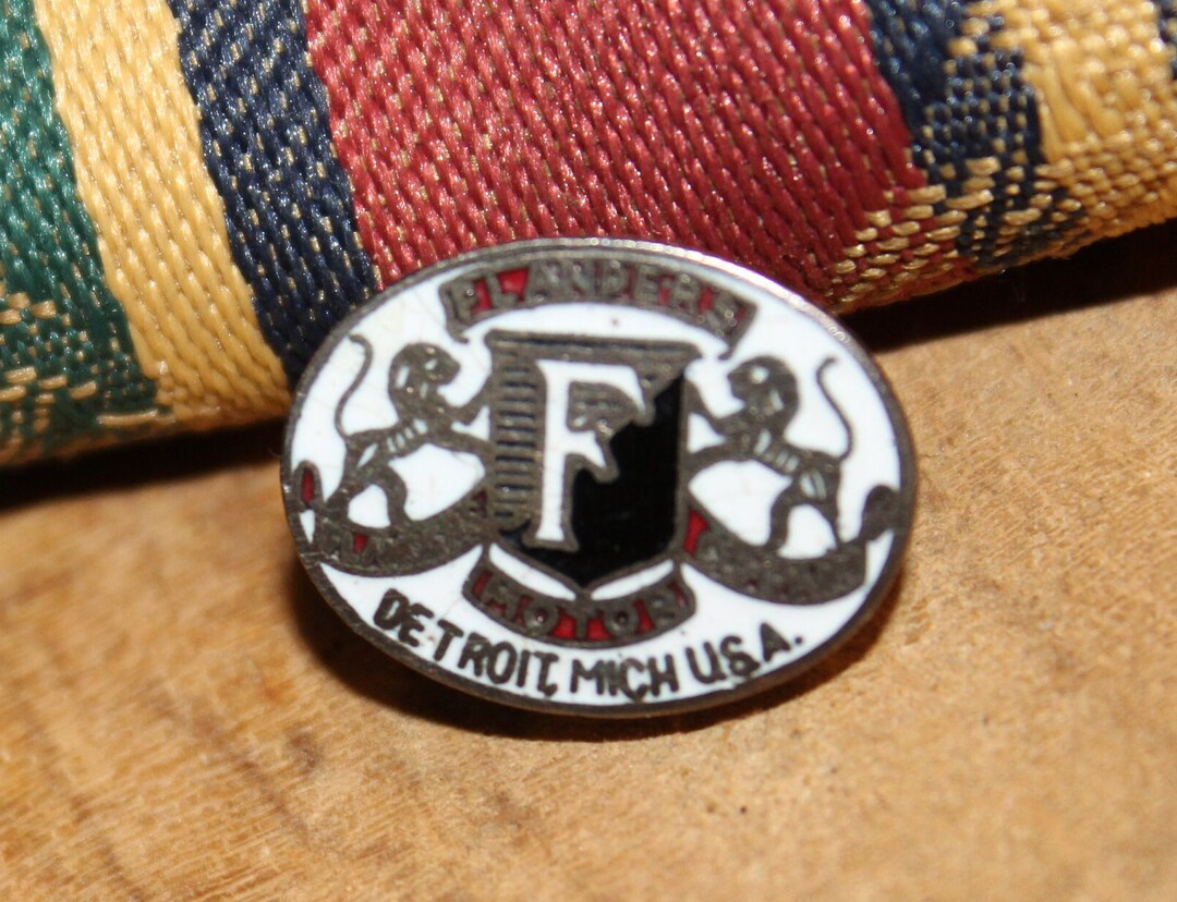 Flanders Motor Michigan Screw Pin - Enamel Automotive Advertising Badge ...