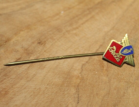 1960's Zudapp Bella enamel pin - vintage motorcycle a… - Gem