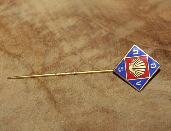 Rare Vintage 1960s Shell Oil Enamel Pin - Petroliana … - Gem