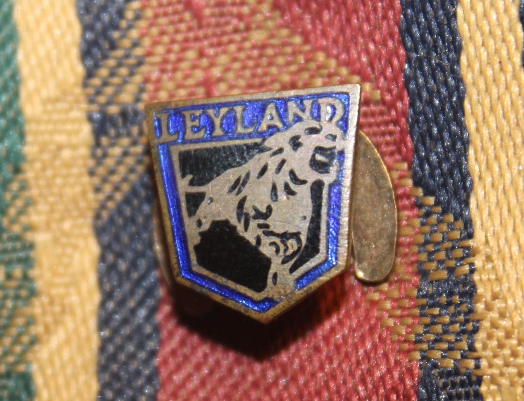 1950's British Leyland Lorry Bus Lapel Button - Enamel Employee Tiger ...