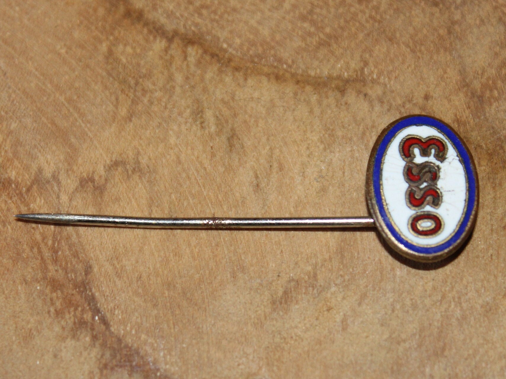 Vintage Esso Service Station Attendant Hat Pin Enamel Petrol Badge C ...