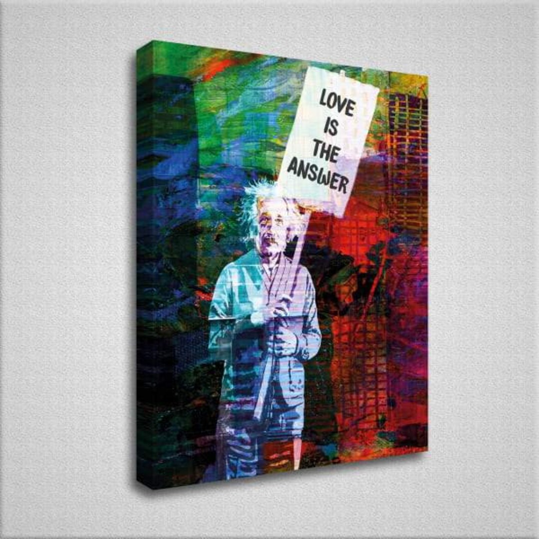 CANVAS ART EINSTEIN Abstract Murals Art Print Deco Lounge XXL Pictures ...