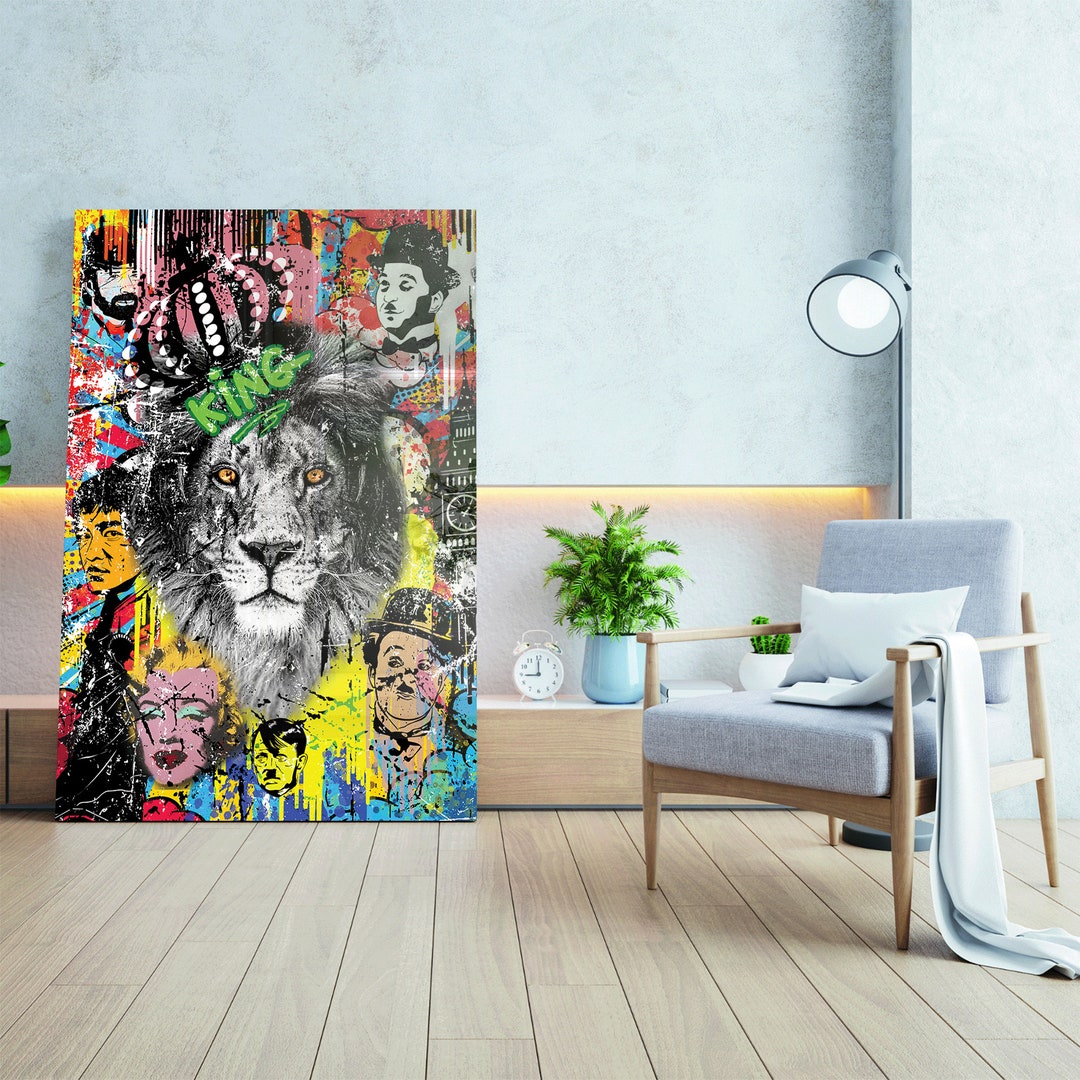 Modern Pop Art Design Mural in Great Colors Gift Idea in XXL - Etsy