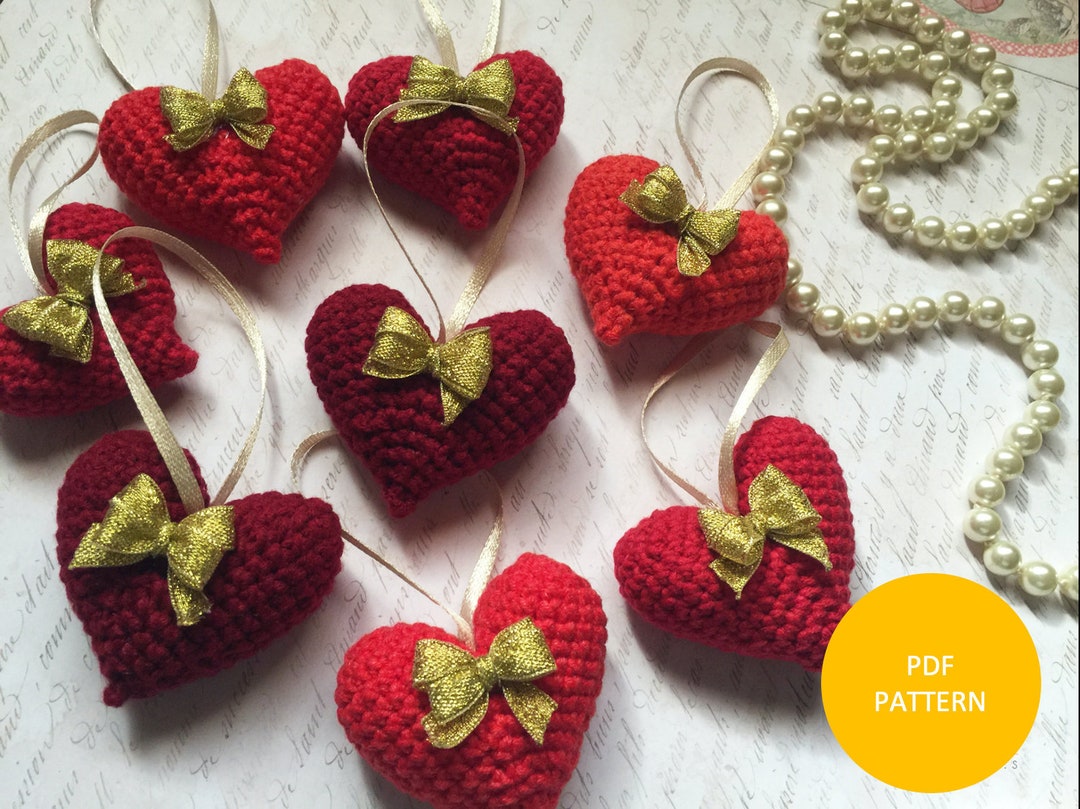 Little Heart Pattern/ 3D Heart Crochet Pattern/ Valentine Gift Heart ...
