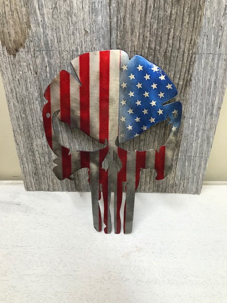 Custom Powder Coated Punisher Skull Metal Artwork - Etsy