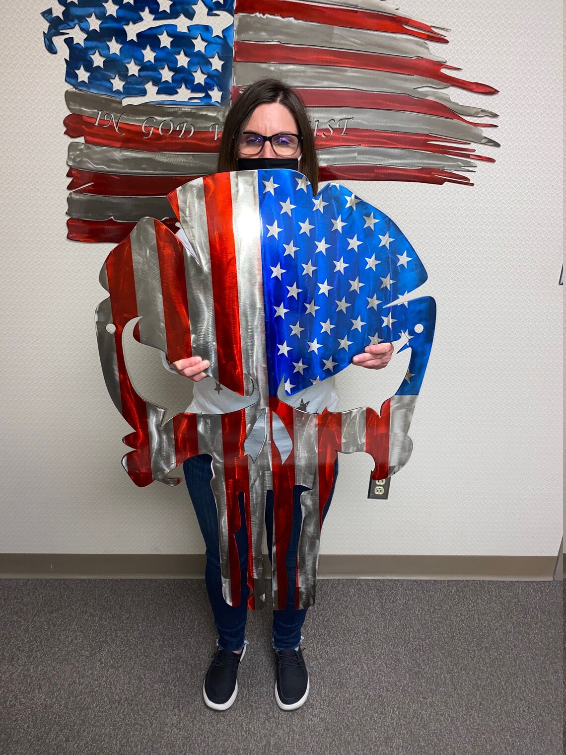 Custom Powder Coated Punisher Skull Metal Artwork - Etsy