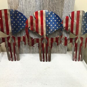 Custom Powder Coated Punisher Skull Metal Artwork - Etsy