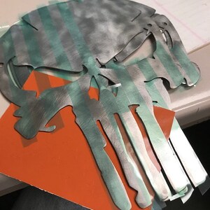 Custom Powder Coated Punisher Skull Metal Artwork - Etsy