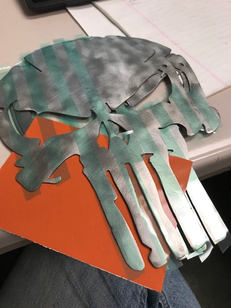 Custom Powder Coated Punisher Skull Metal Artwork - Etsy