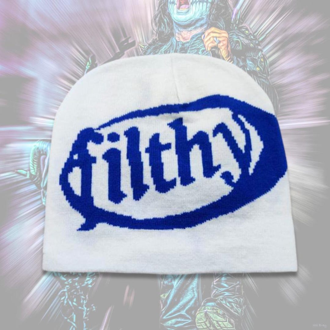 Filthy Graphic Streetwear Knit Skull Cap Personalized Y2K Unisex Winter ...