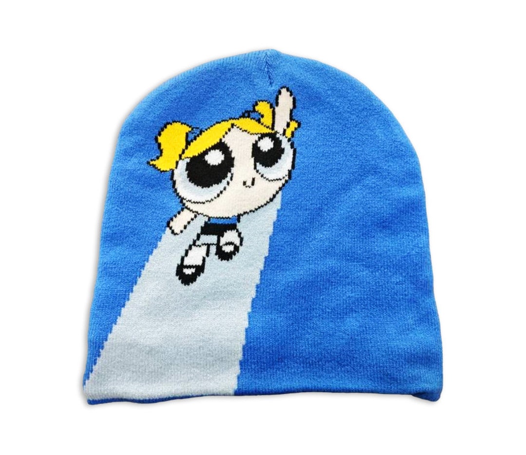 Powerpuff Girls Bubbles Graphic Streetwear Knit Skull Cap Personalized ...
