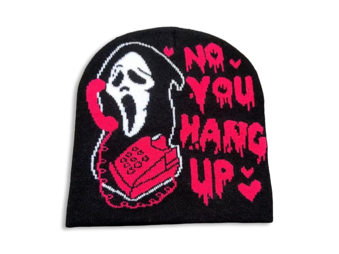 Ghostface Scream Graphic Streetwear Knit Skull Cap Personalized Y2K ...