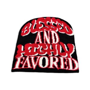 Blessed and Highly Favored Graphic Streetwear Knit Skull Cap ...