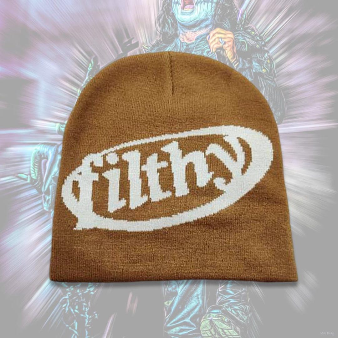 Filthy Graphic Streetwear Knit Skull Cap Personalized Y2K Unisex Winter ...