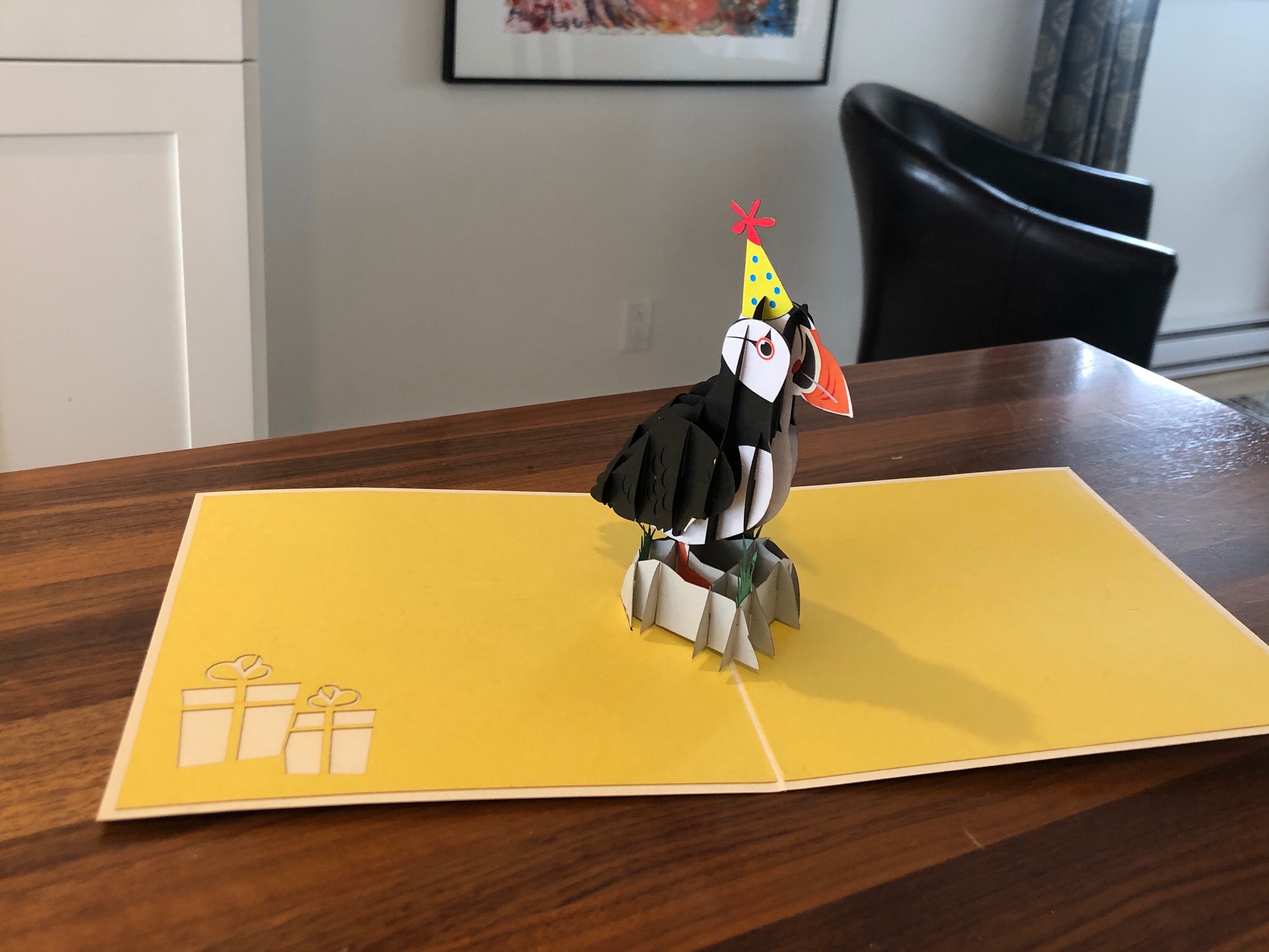 Puffin Pop up Card- Happy Birthday - Etsy