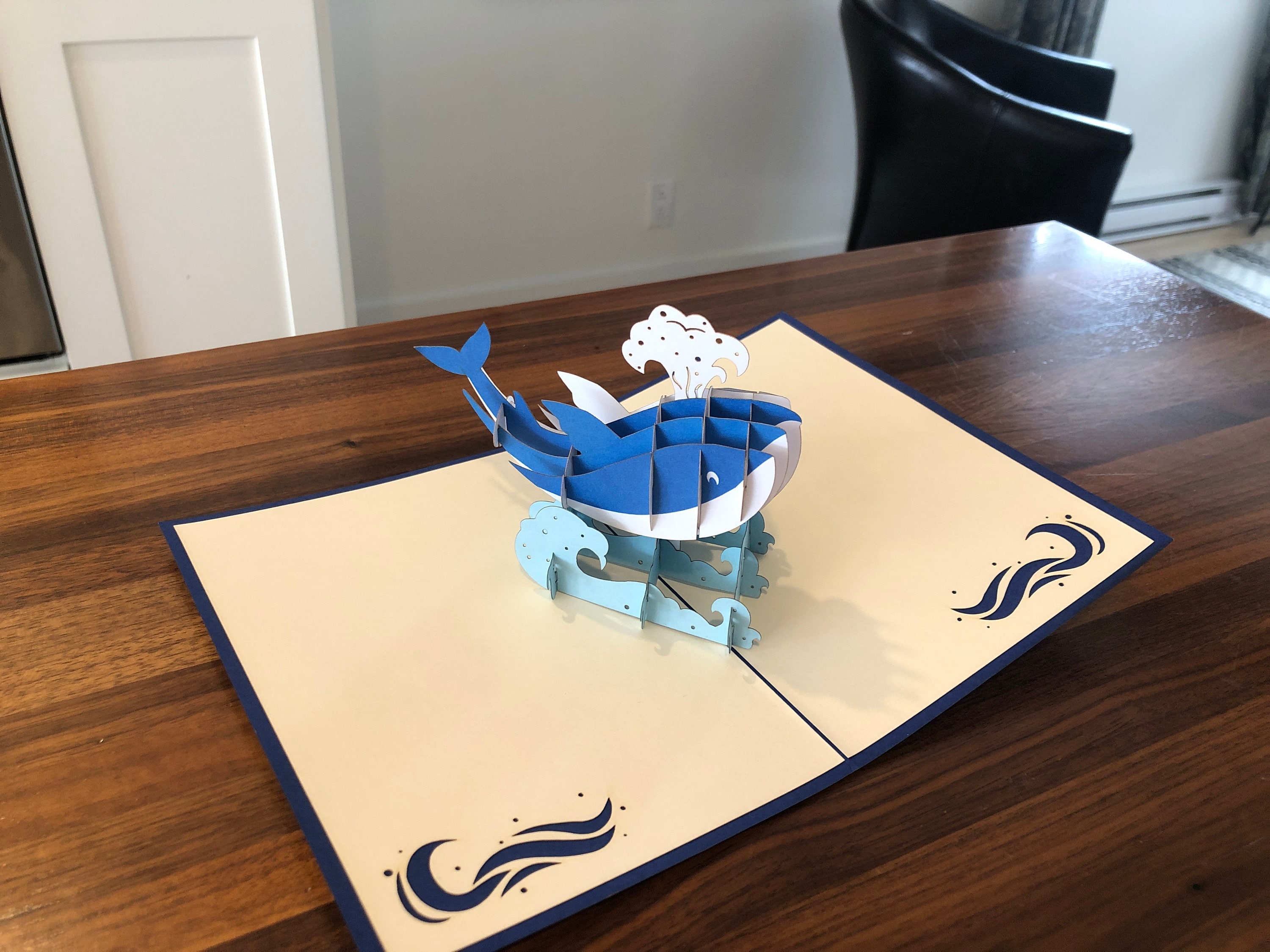 Whale Pop up Card - Etsy
