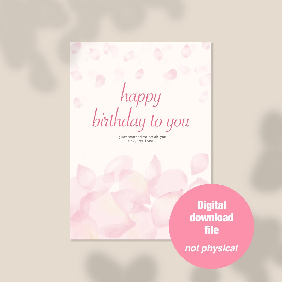Spring Birthday Card Special Day Present Pink Color - Etsy