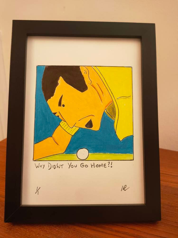 Happy Gilmore framed 5X7 drawing | Etsy