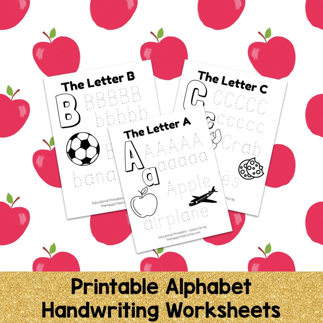 Printable Alphabet Handwriting Worksheets| 26 Sheets| A to Z| Letter ...