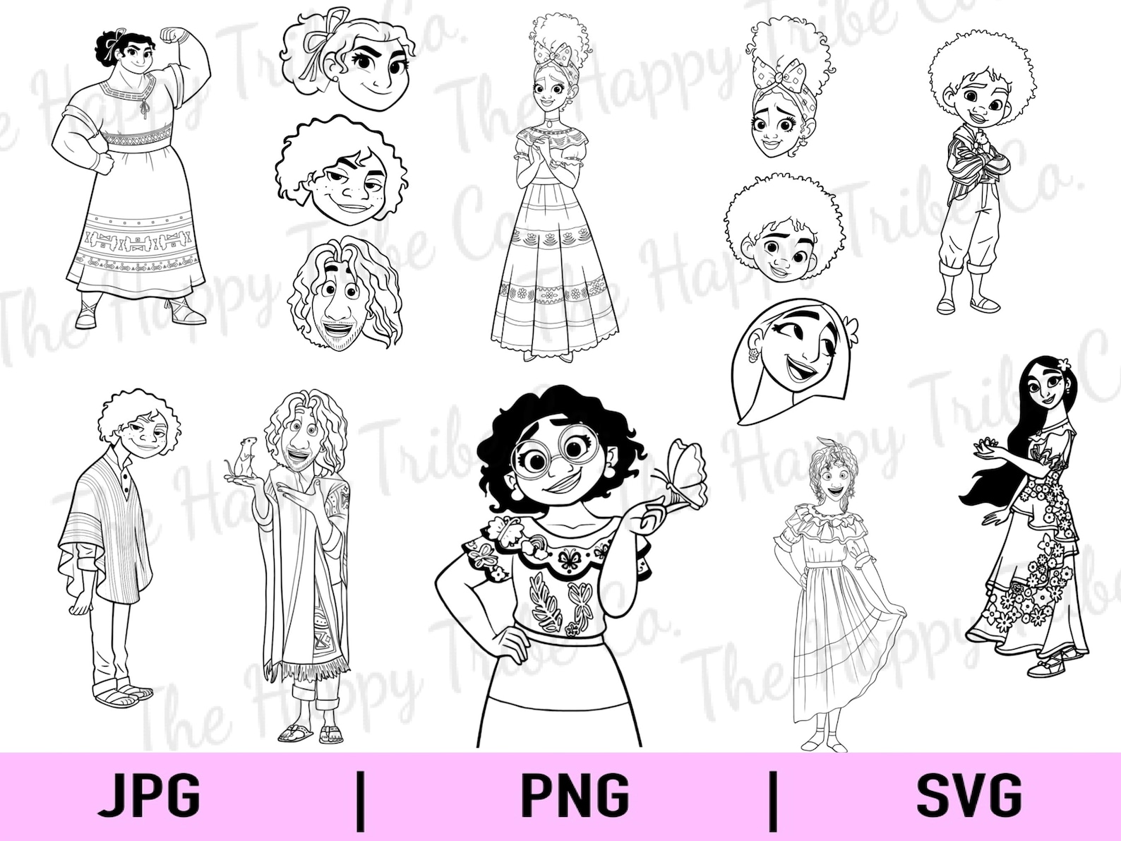 Encanto Mega Bundle SVG| Encanto Bundle | Madrigal| Coloring Page ...