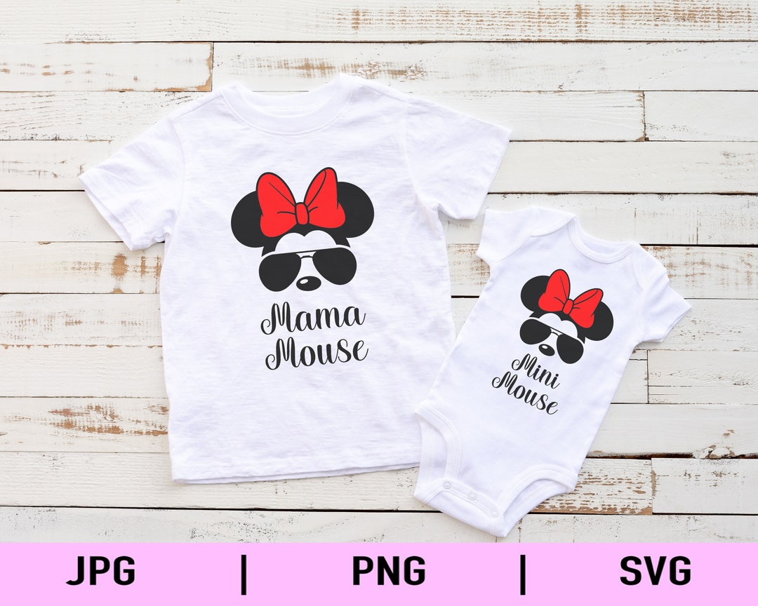 Mama and Mini Mouse SVG Bundle, Mothers Day SVG, Mommy and Me, Mouse ...