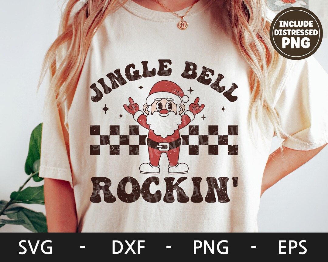 Jingle Bell Rockin' Svg, Merry Christmas Svg, Christmas Santa Svg ...