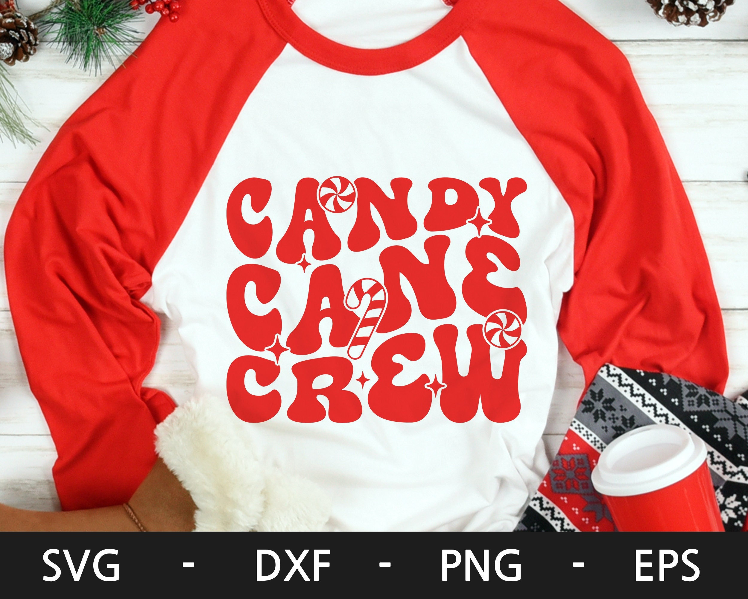 Candy Cane Crew Svg Happy Christmas Svg Christmas Svg Retro - Etsy