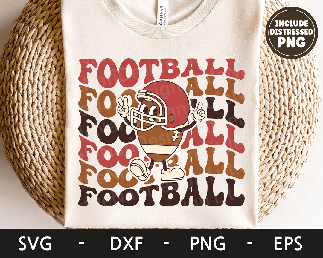 Football Svg, Football Season Svg, Retro Svg, Football Character, Game ...