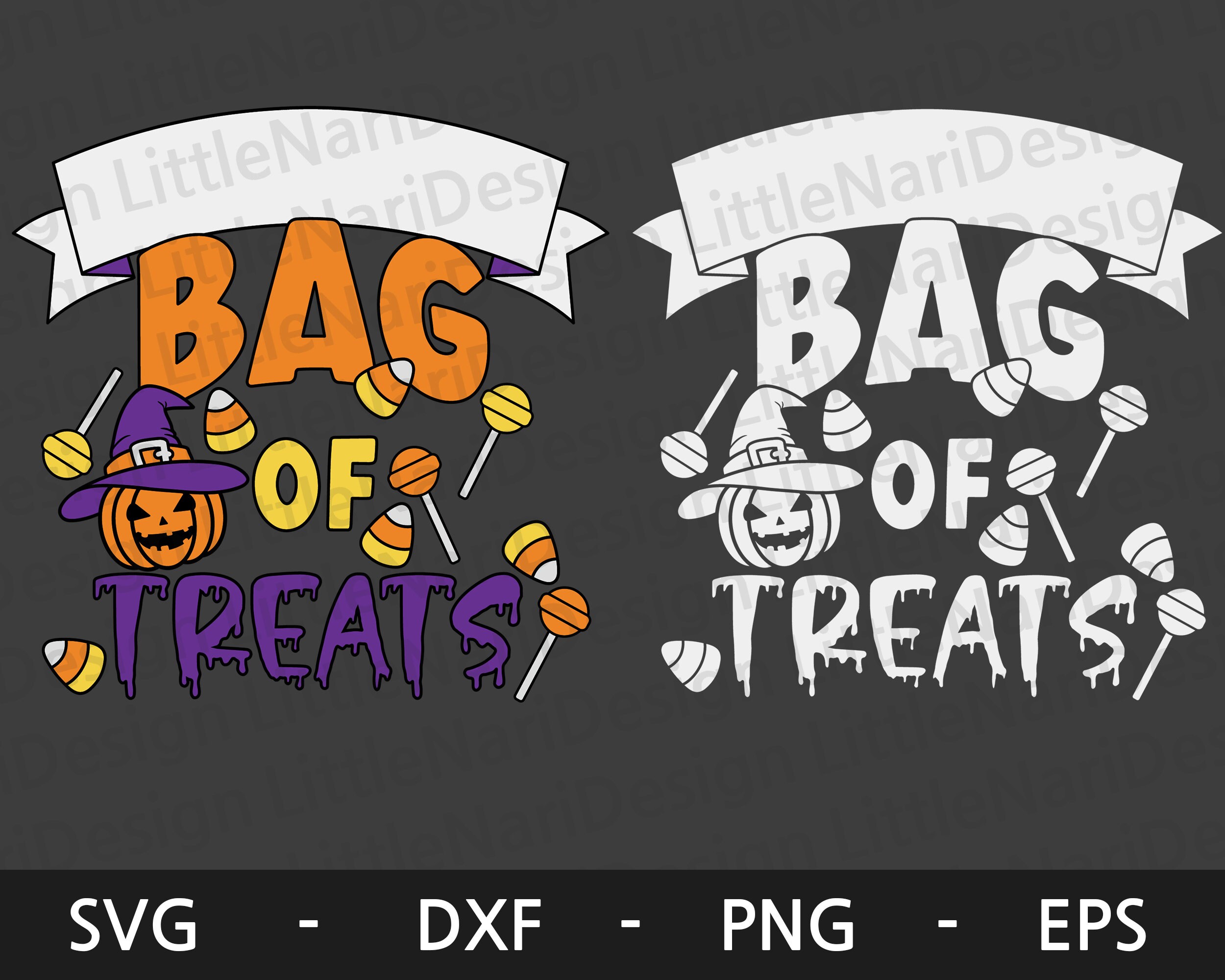 Bag of Treats Svg Name Treat Bag Svg Trick or Treat Svg - Etsy