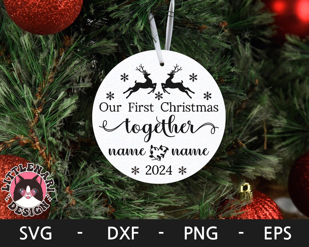 2024 Our First Christmas Together Svg, Christmas Ornaments Svg, Our ...