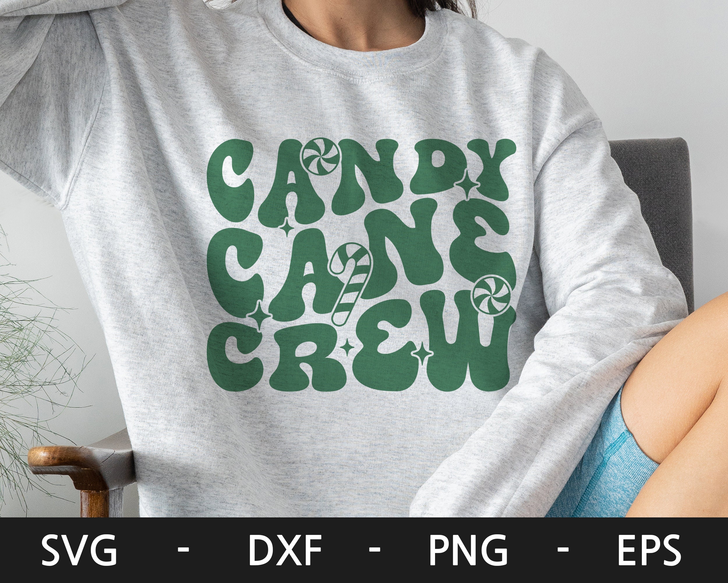 Candy Cane Crew Svg Happy Christmas Svg Christmas Svg Retro - Etsy