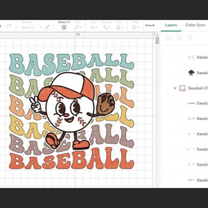 Baseball Cartoon Character Svg, Baseball Svg, Sports Shirt, Retro ...