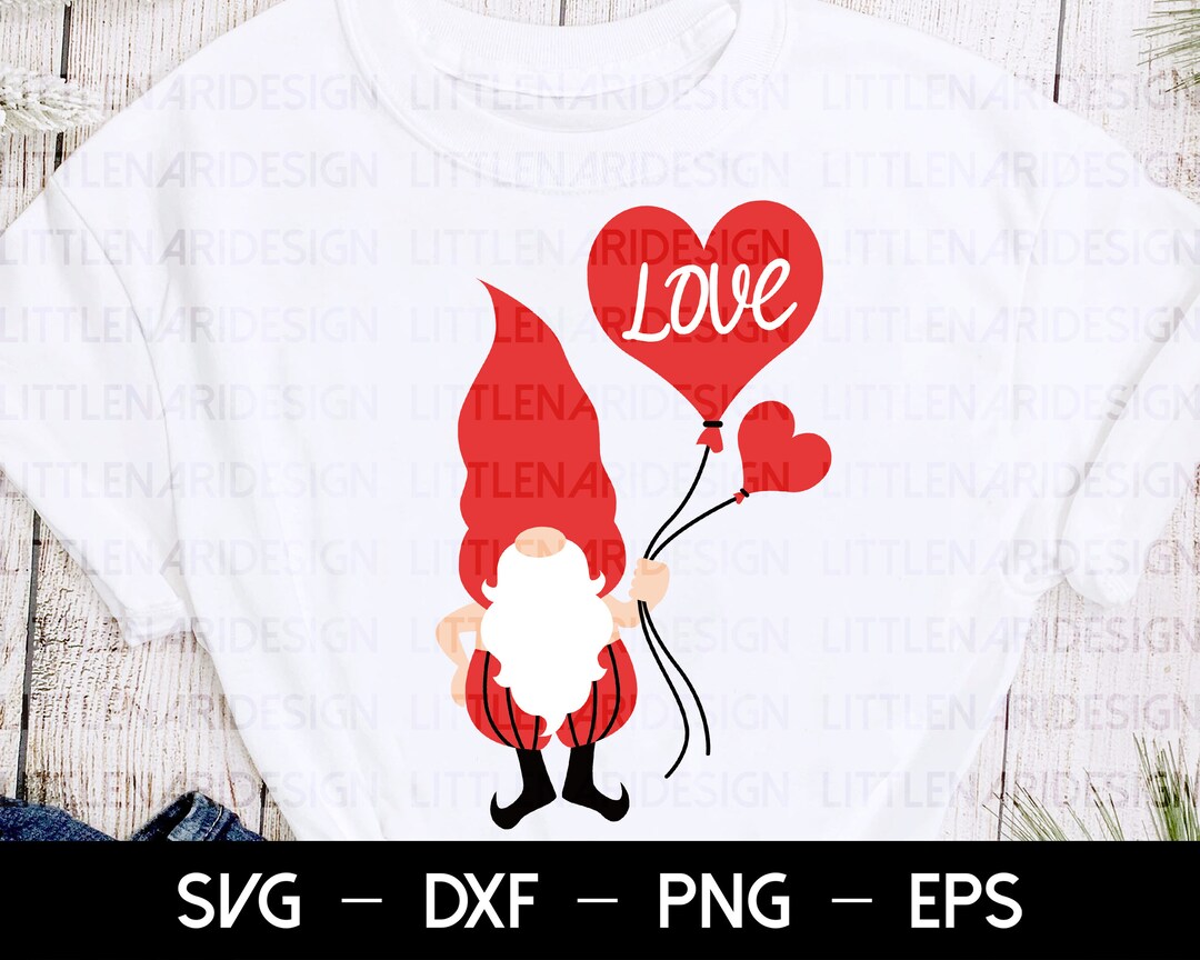Gnome Gnome Love Svg Valentine Gnome Svg Happy - Etsy
