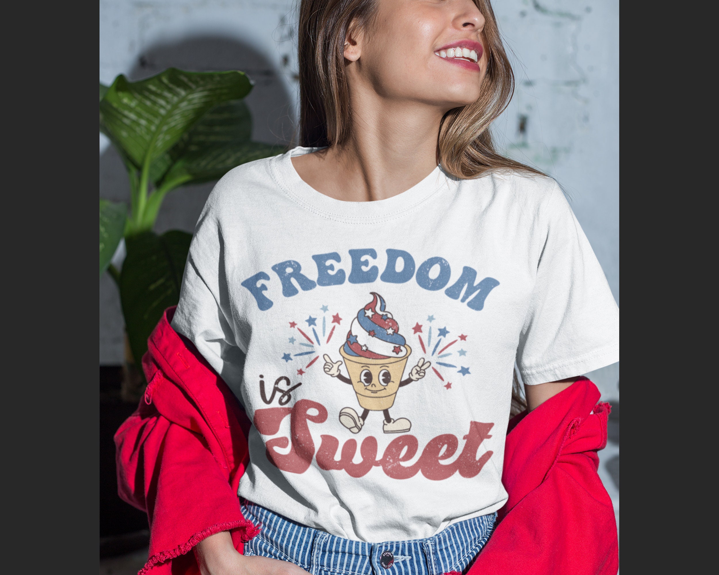 Freedom is Sweet Svg, 4th of July Svg, America Svg, Retro Svg, Ice ...