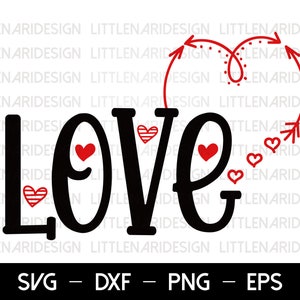Love Svg, Heart Svg, Love Heart Svg, Valentines Day Svg, Love With ...