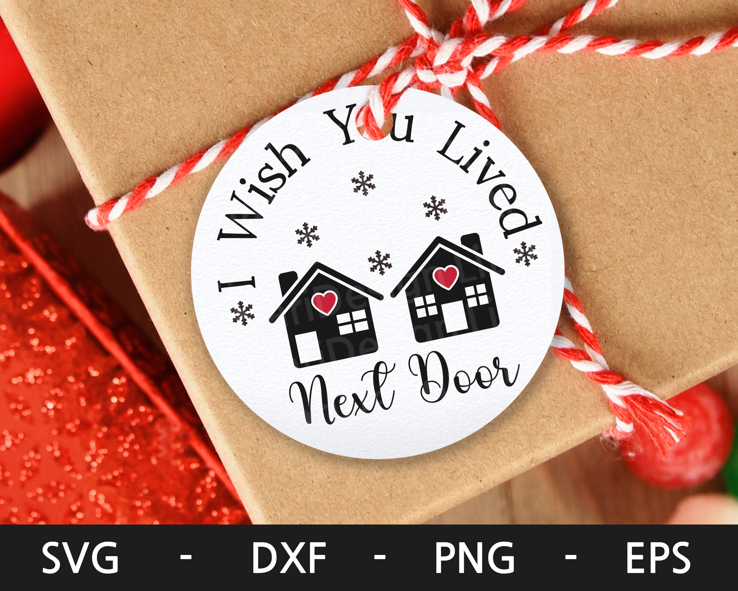 I Wish You Lived Next Door Svg Christmas Ornament Svg Best - Etsy