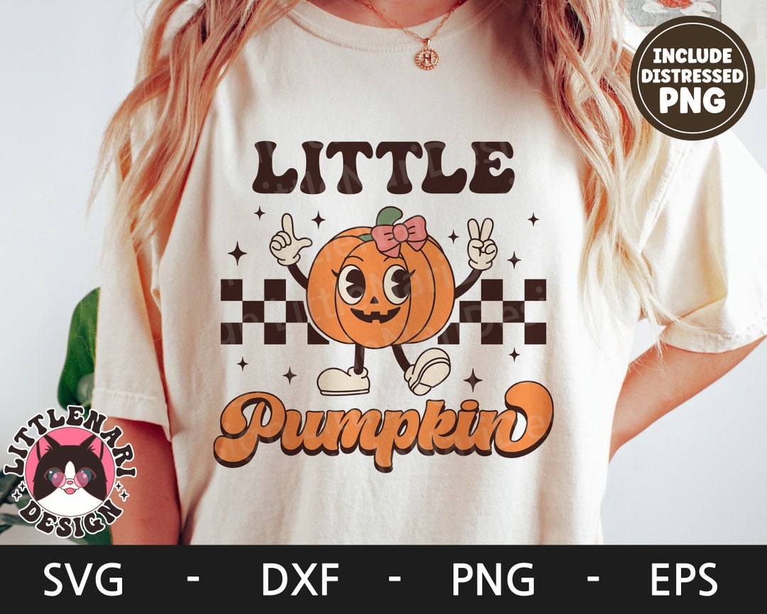 Retro Little Pumpkin SVG: Halloween Shirt Design (digital Download) - Etsy