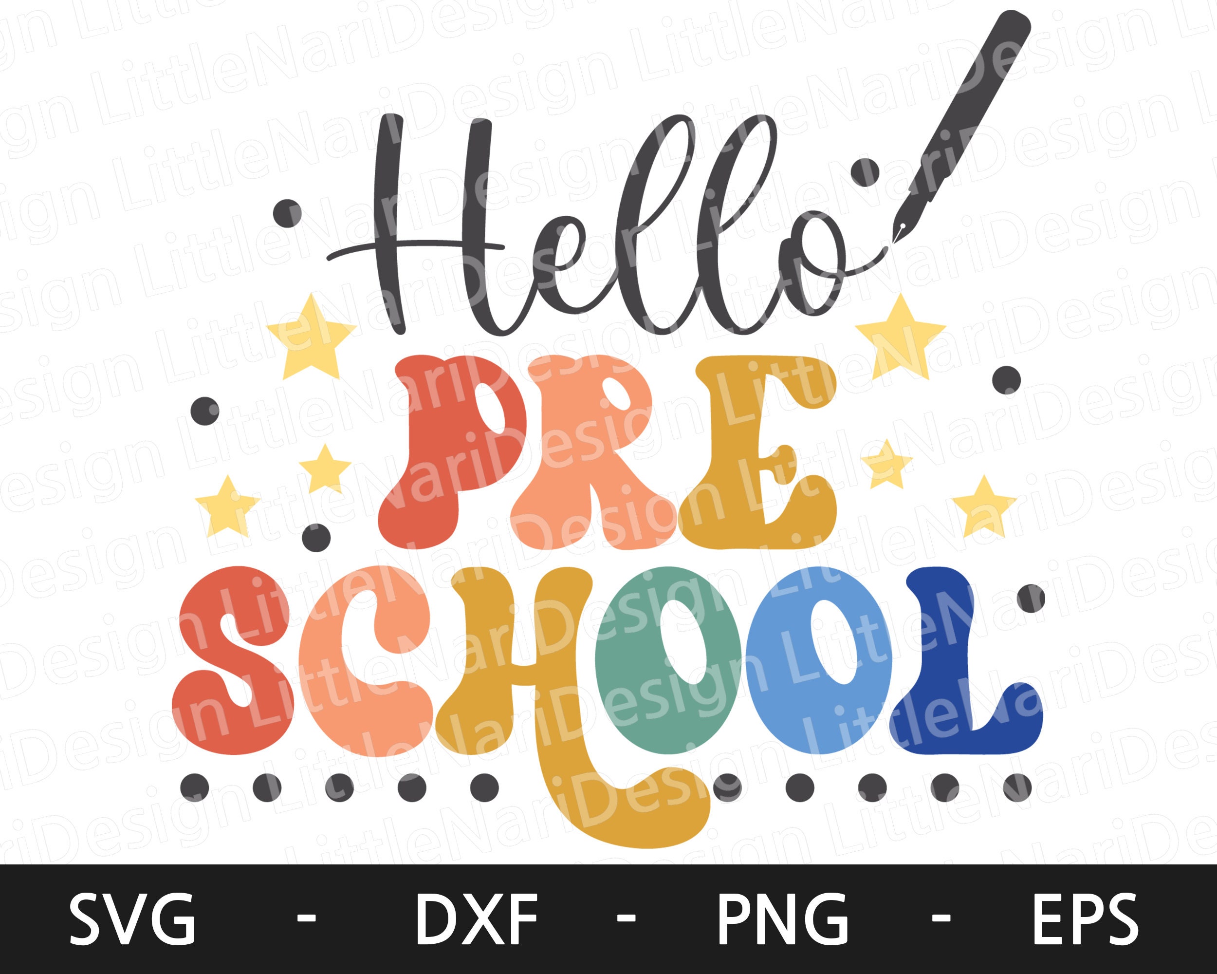Hello Preschool Svg Preschool Svg Teacher Gift Svg - Etsy