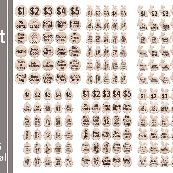 Wood Token Svg - Etsy