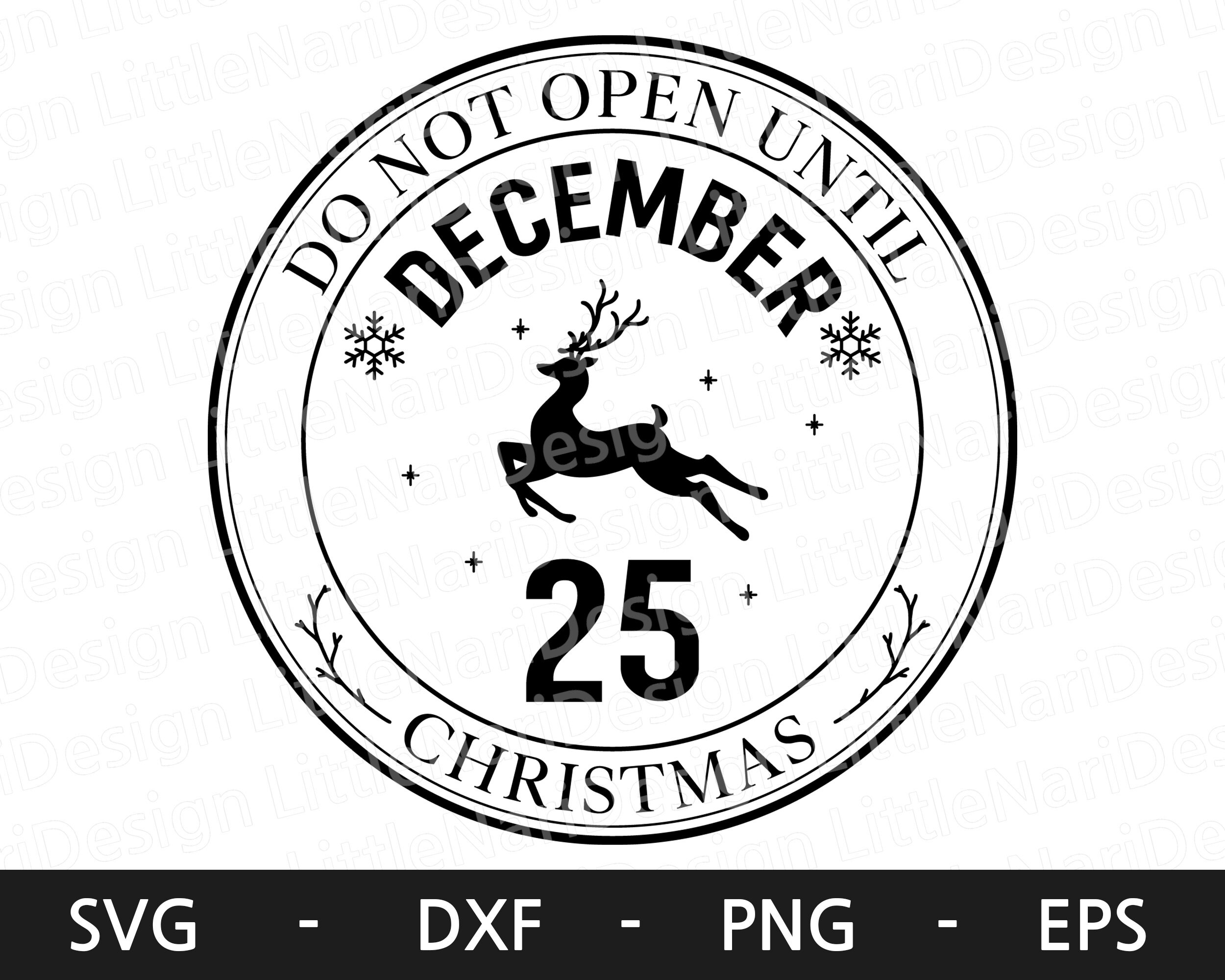 Do Not Open Until Christmas Tag SVG Do Not Open Until SVG - Etsy