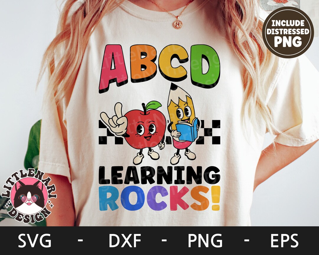 ABCD Learning Rocks Svg, Back to School Svg, Teacher Appreciation ...