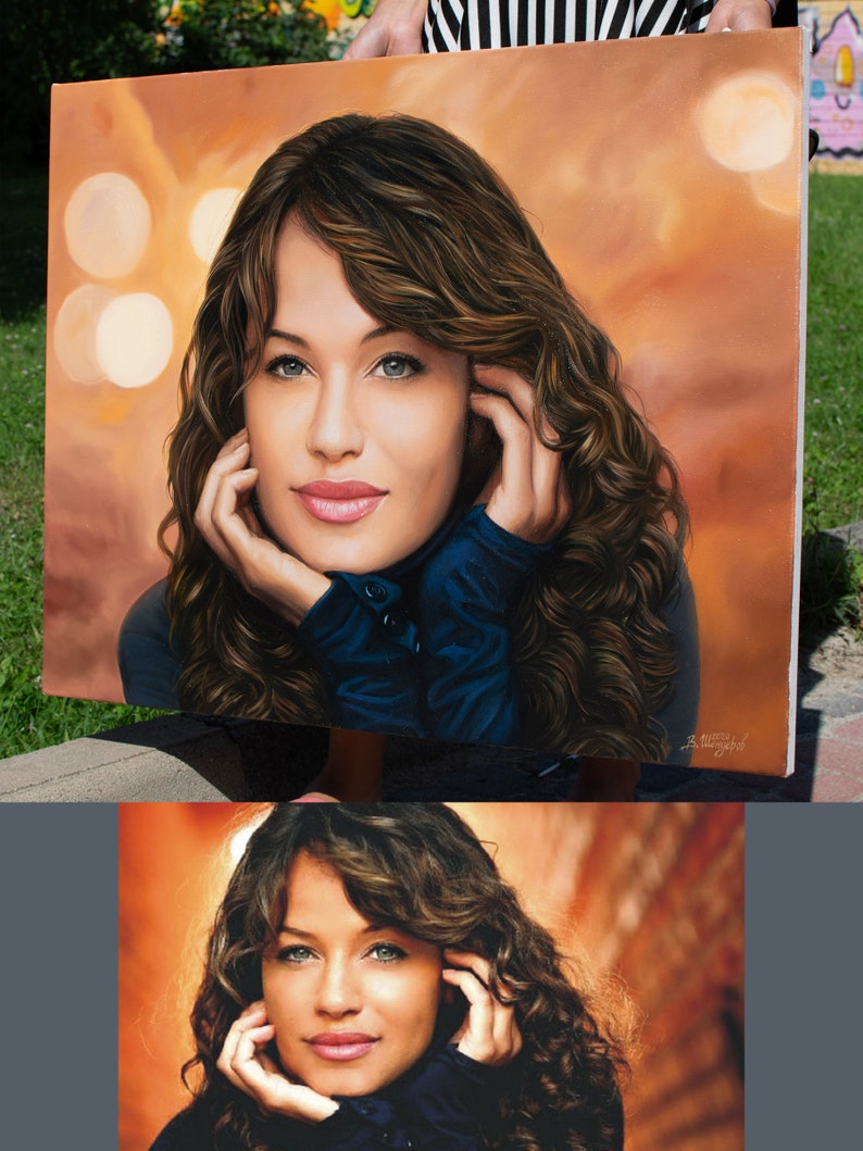 Personalized Girl Portrait Painted to Order Commission Oil - Etsy