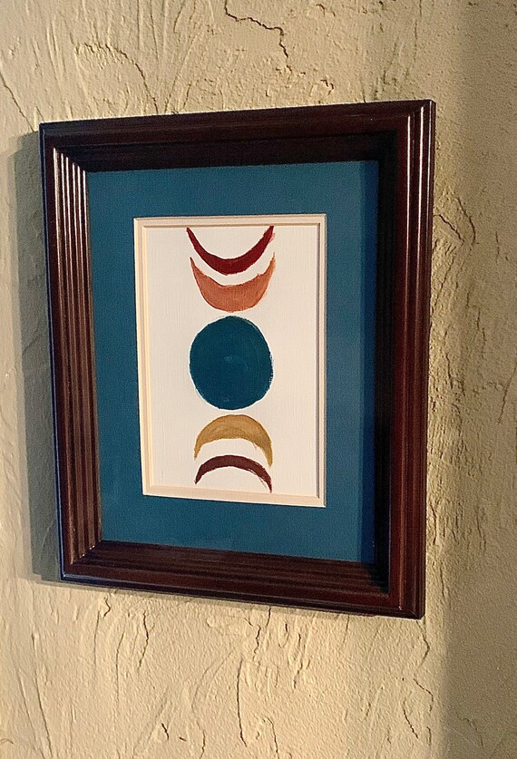 Hand Painted Moons Retro Moon Phases Retro Wall Decor Acrylic Moon ...