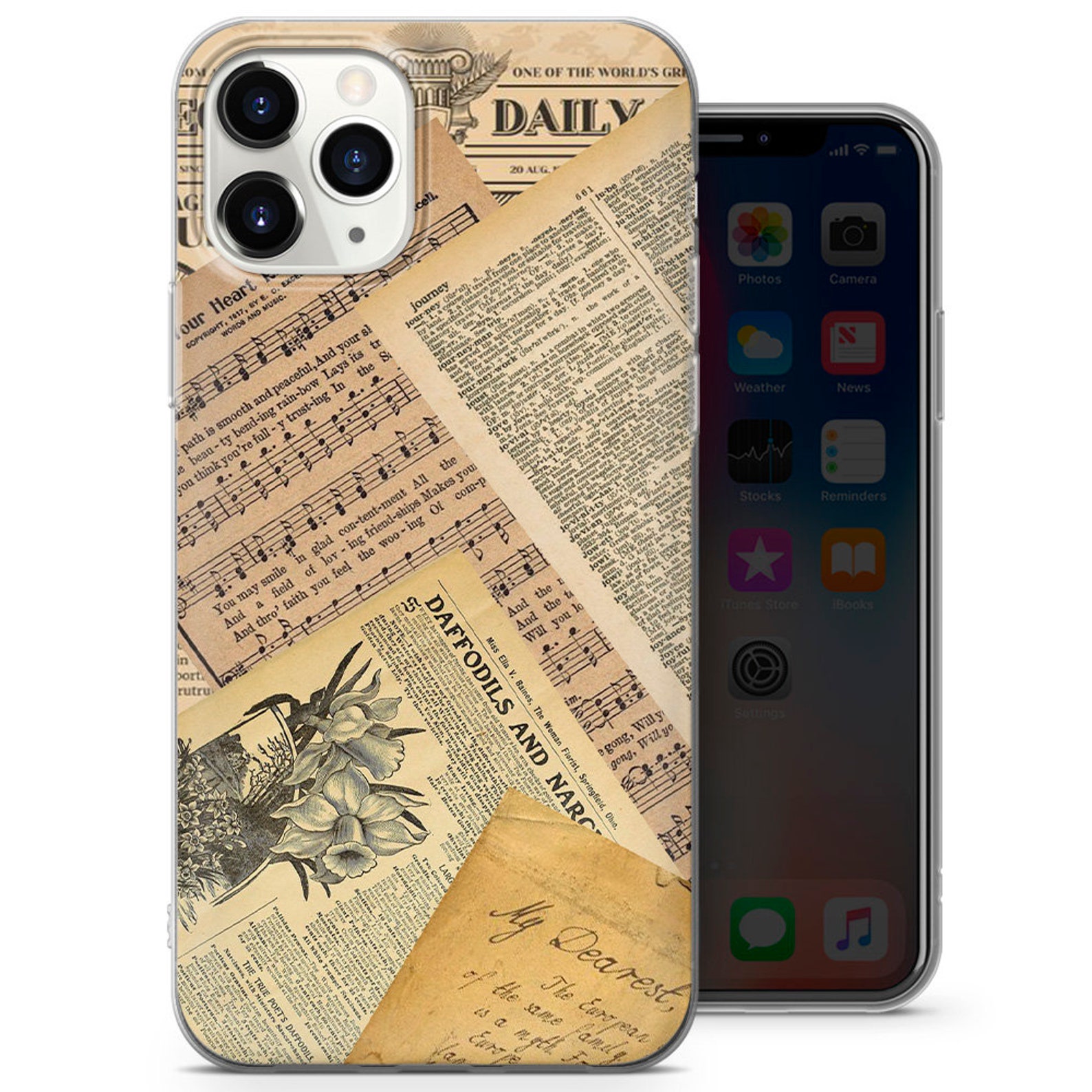 Vintage Newspaper Phone Case iPhone 11 Case iPhone XR Case | Etsy